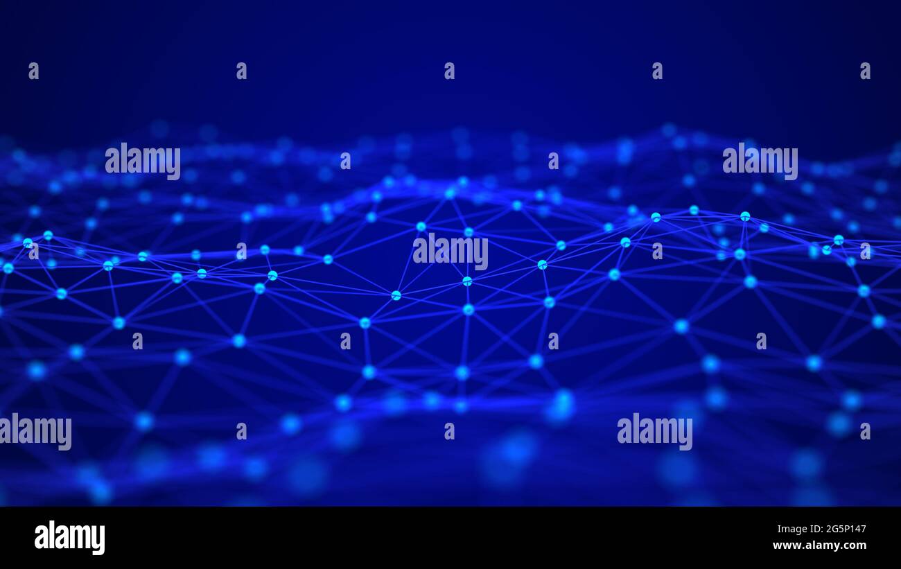 Technology dots background. Big data visualization. Futuristic dynamic ...