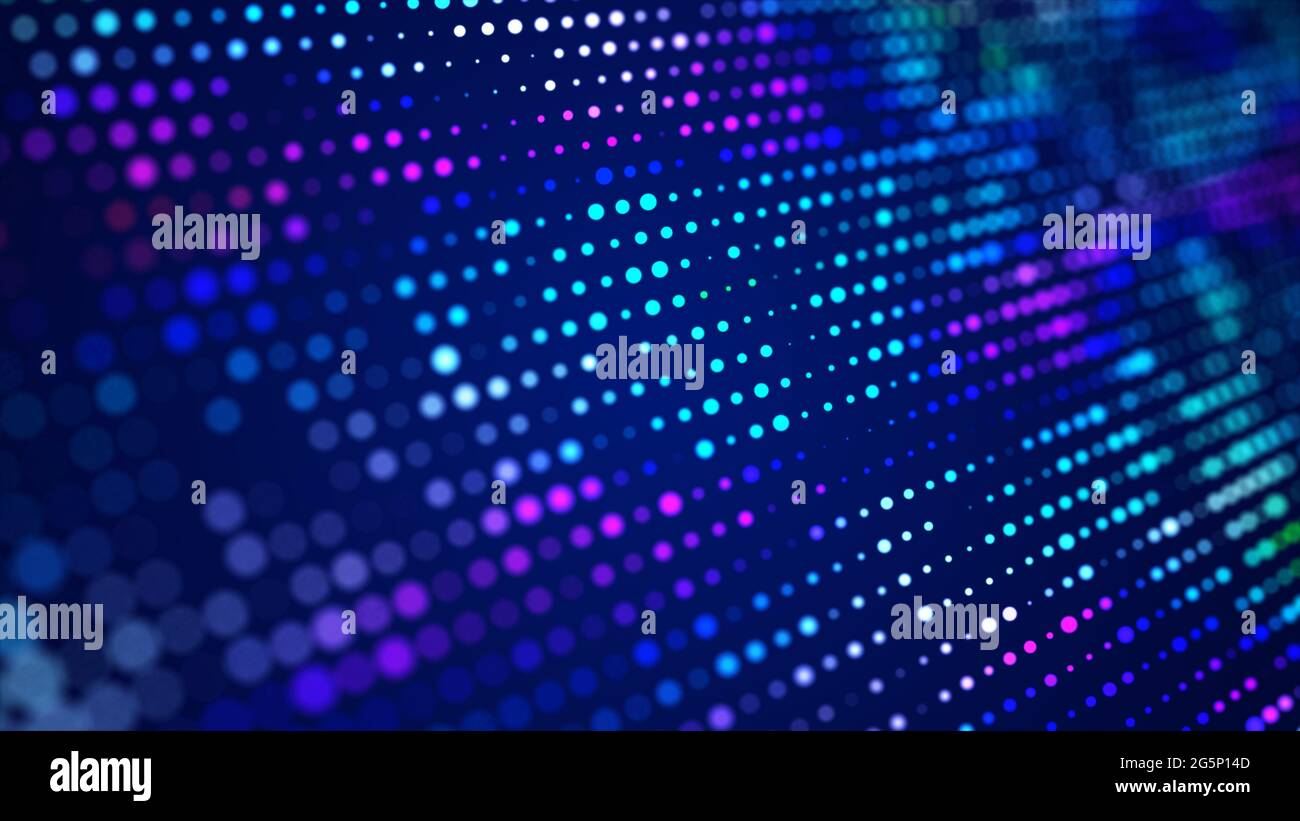 Color music sound wave. Abstract futuristic background of particles ...