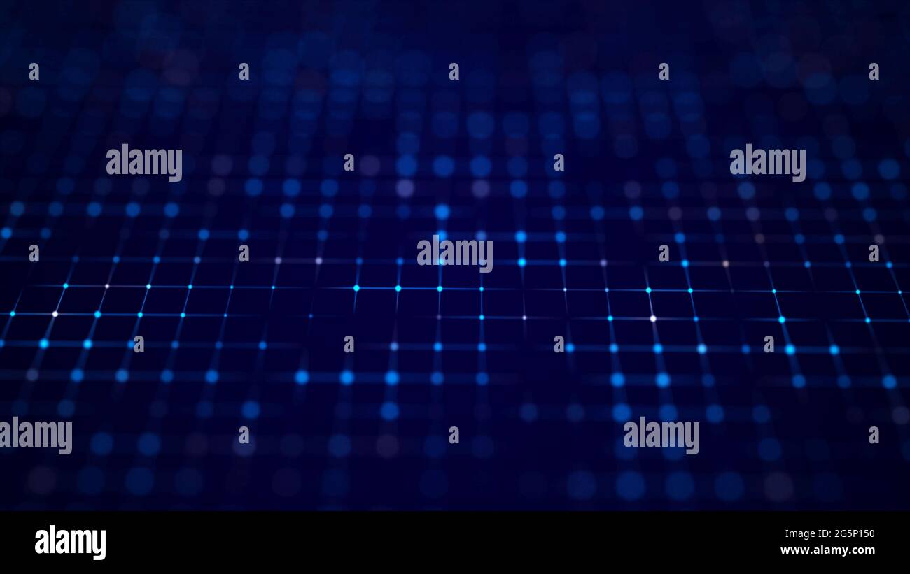 Abstract Technology Grid Background Network Connection Structure 3d