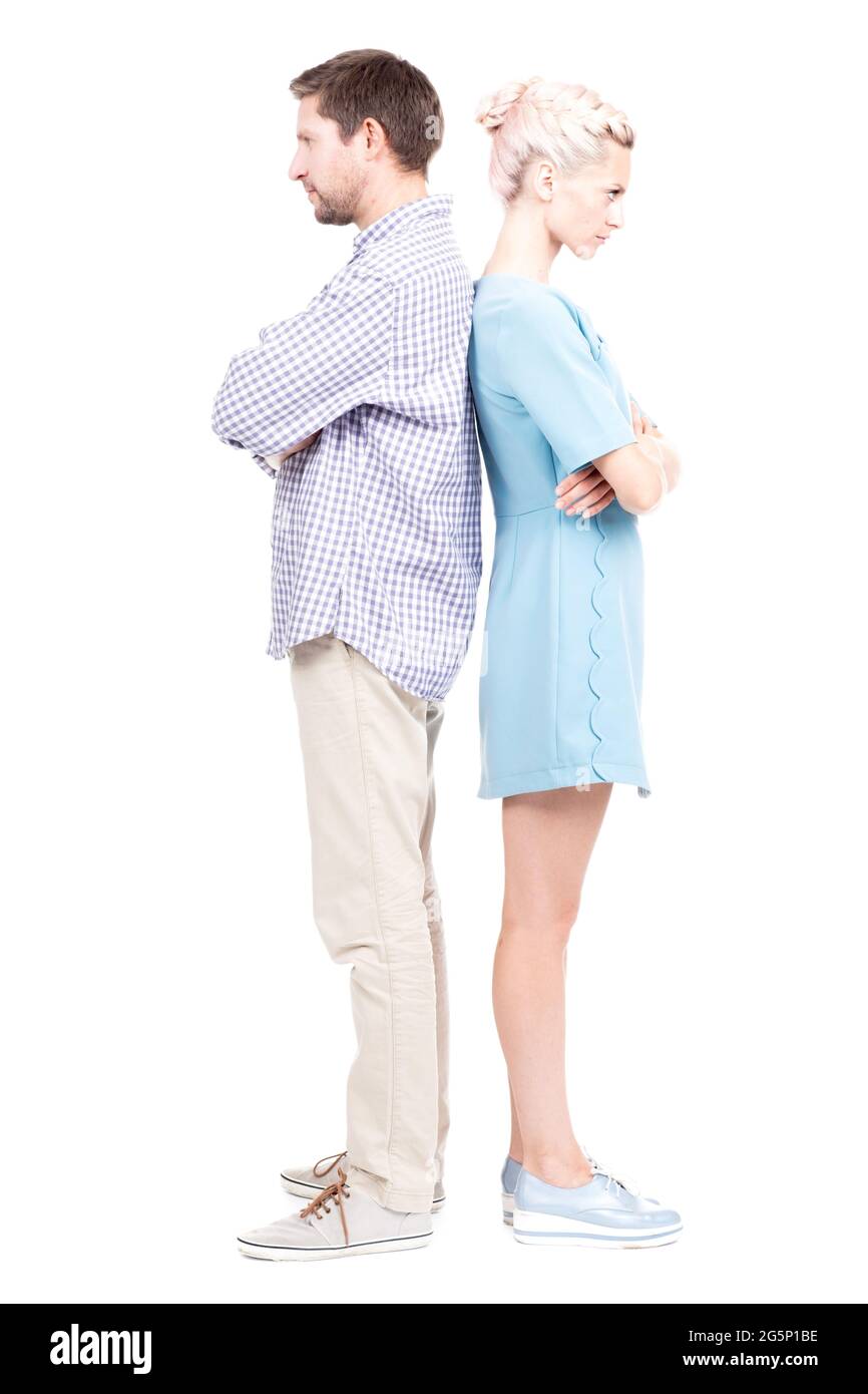 Two angry people back to back hi-res stock photography and images - Alamy