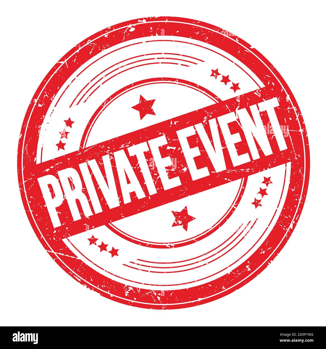 PRIVATE EVENT text on red round grungy texture stamp Stock Photo - Alamy