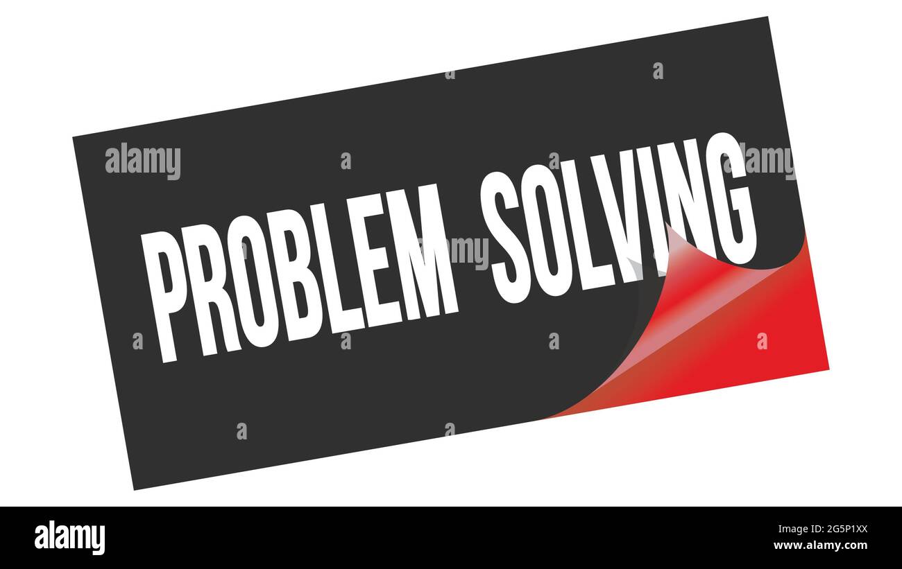 PROBLEM SOLVING text written on black red sticker stamp Stock Photo - Alamy