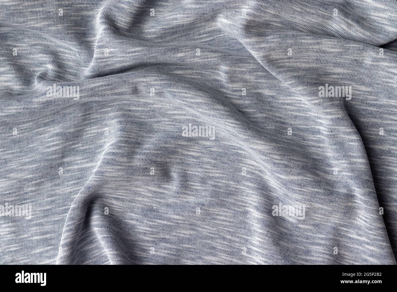 Cotton jersey fabric texture. Crumpled gray textile background Stock ...