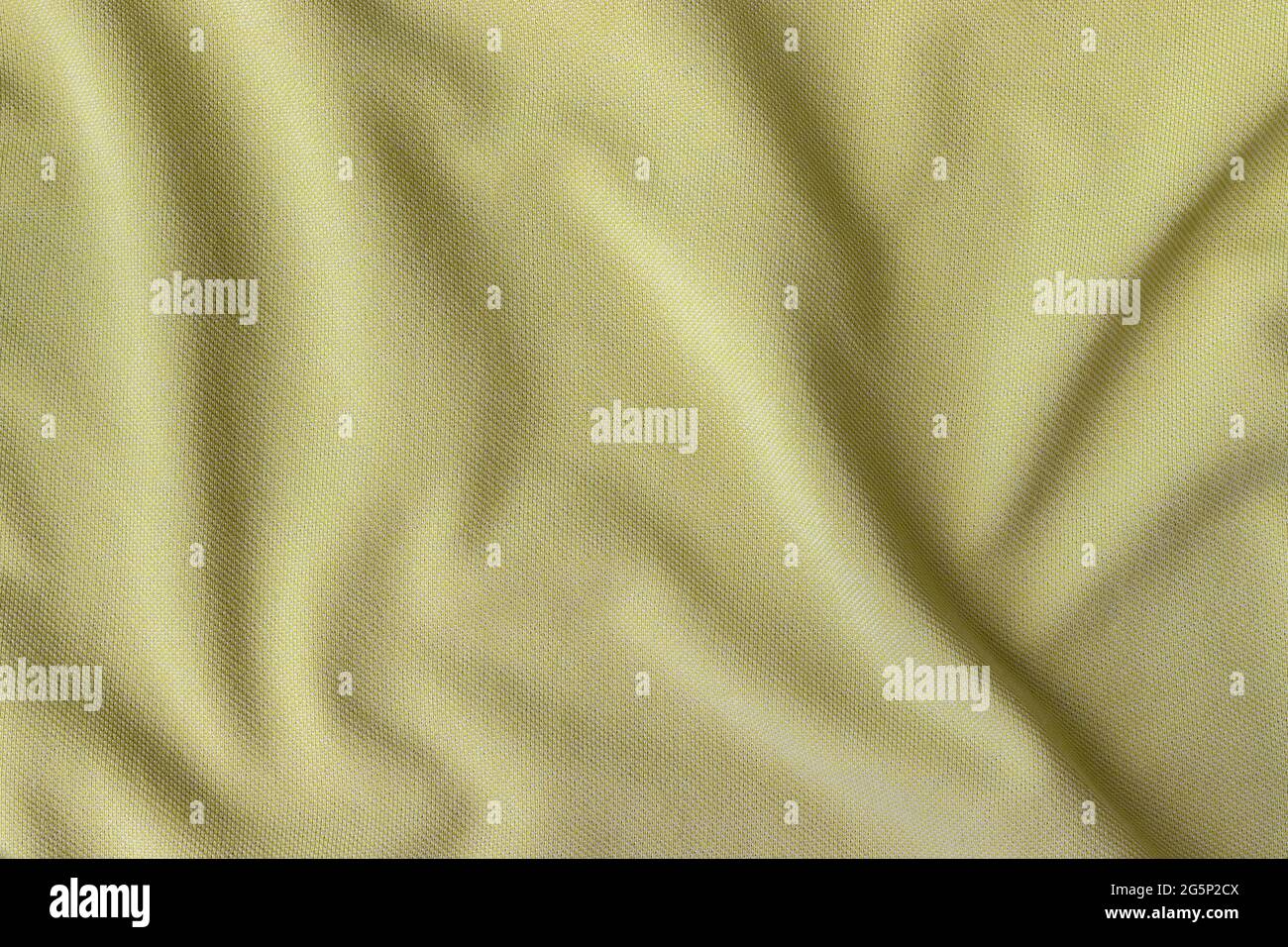 Jersey cotton fabric texture. Crumpled yellow textile background Stock ...