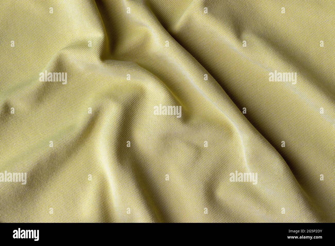 Jersey cotton fabric texture. Crumpled yellow textile background Stock ...