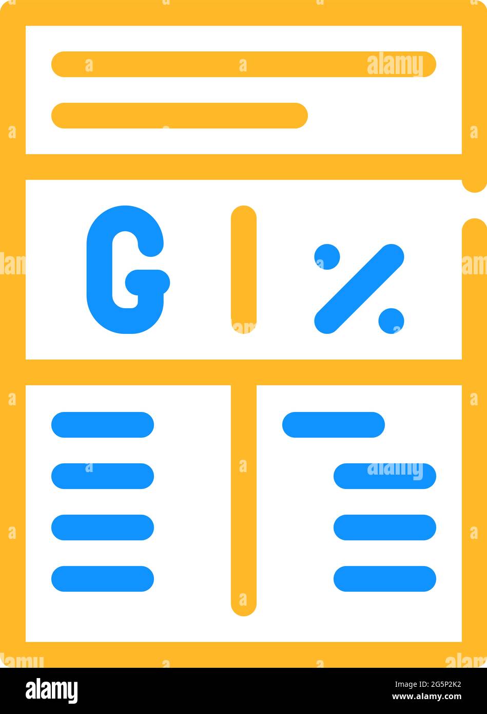 ratio in grams and percent color icon vector illustration Stock Vector ...