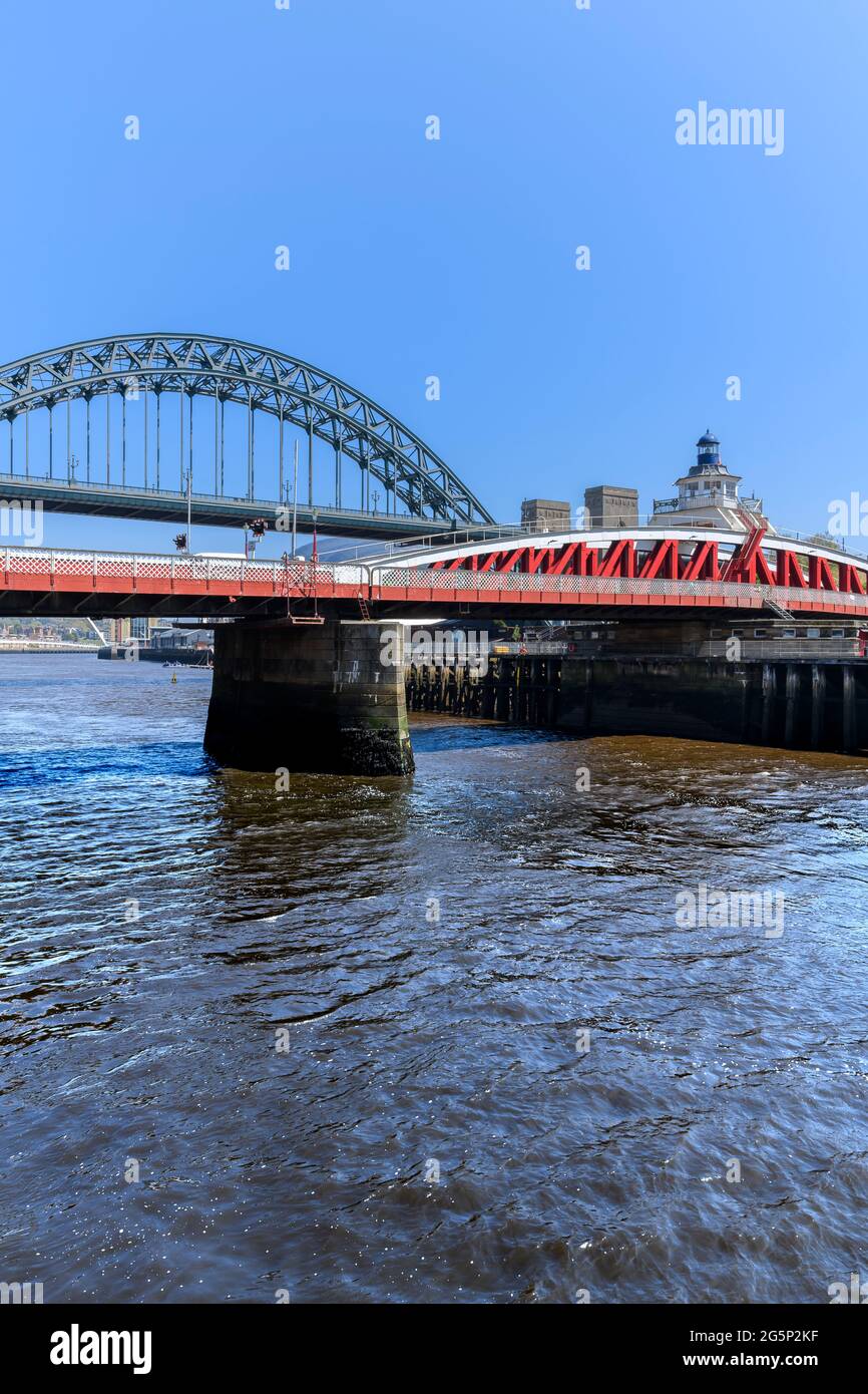 Three bridges linking Newcastle and Gateshead: Tyne, Swing and the High ...