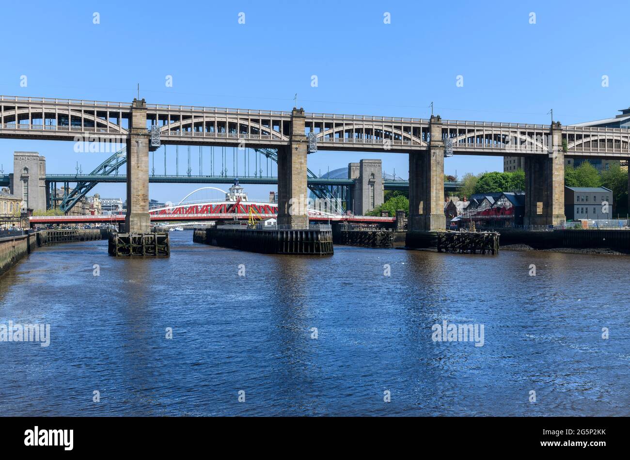 Three bridges linking Newcastle and Gateshead: Tyne, Swing and the High ...