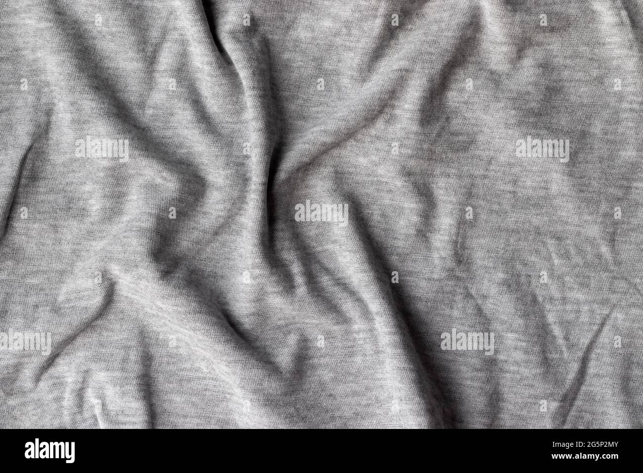 Cotton jersey fabric texture. Crumpled gray textile background Stock ...