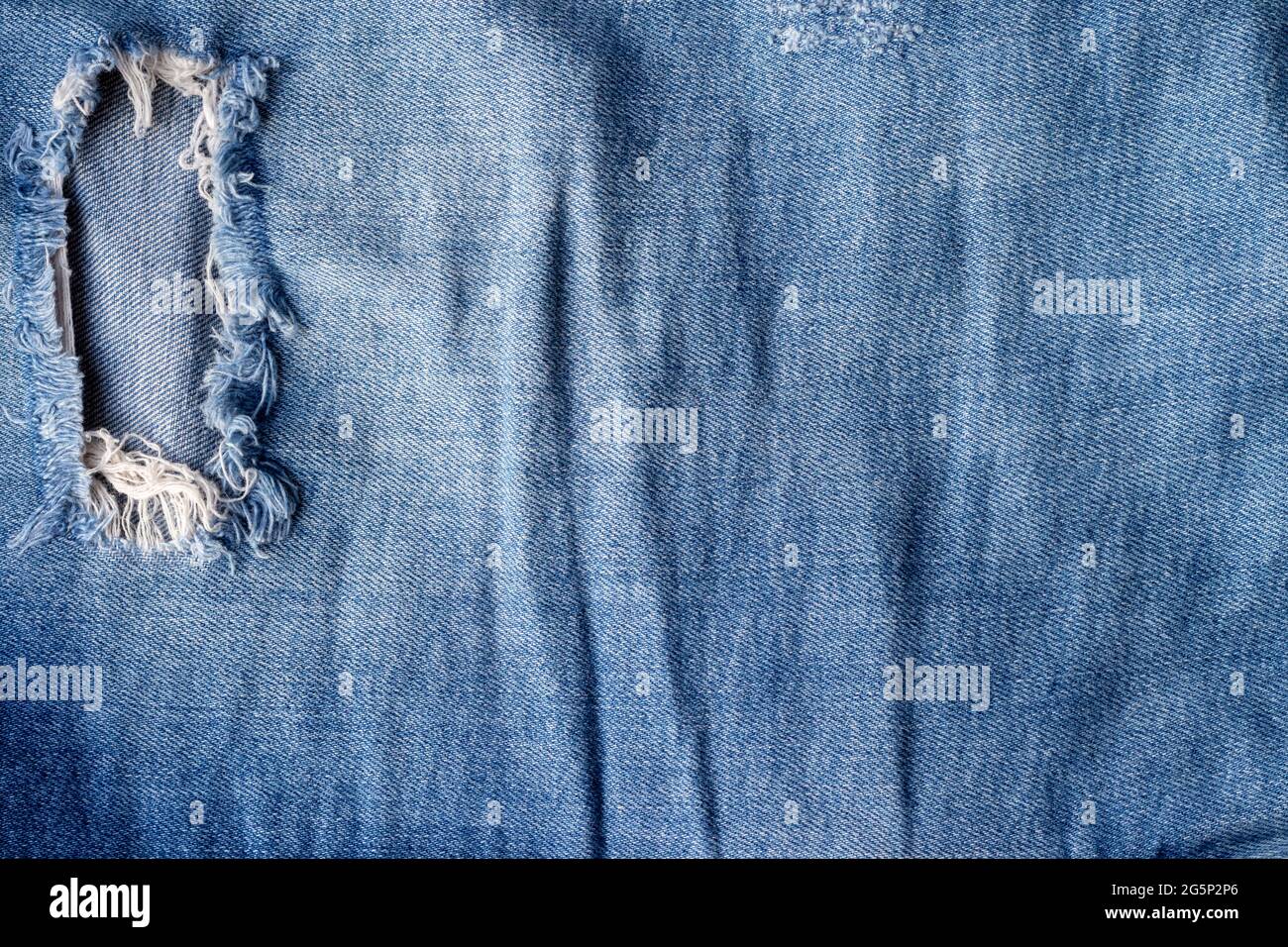 Distressed Denim Fabric