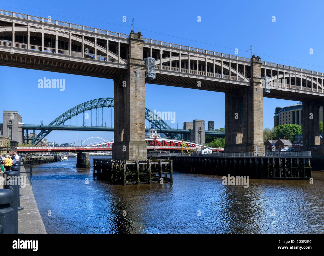 Three bridges linking Newcastle and Gateshead: Tyne, Swing and the High ...