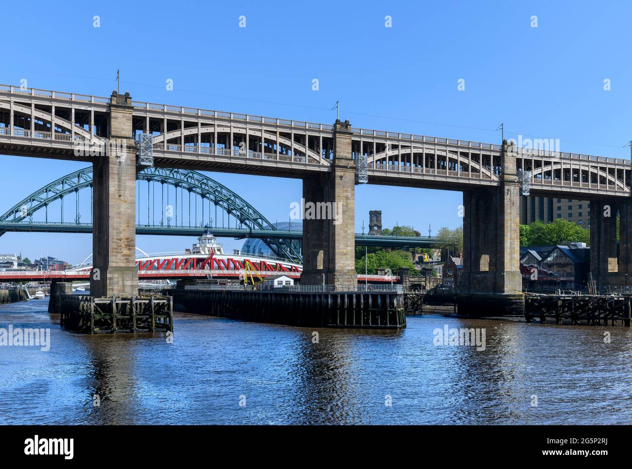 Three bridges linking Newcastle and Gateshead: Tyne, Swing and the High ...