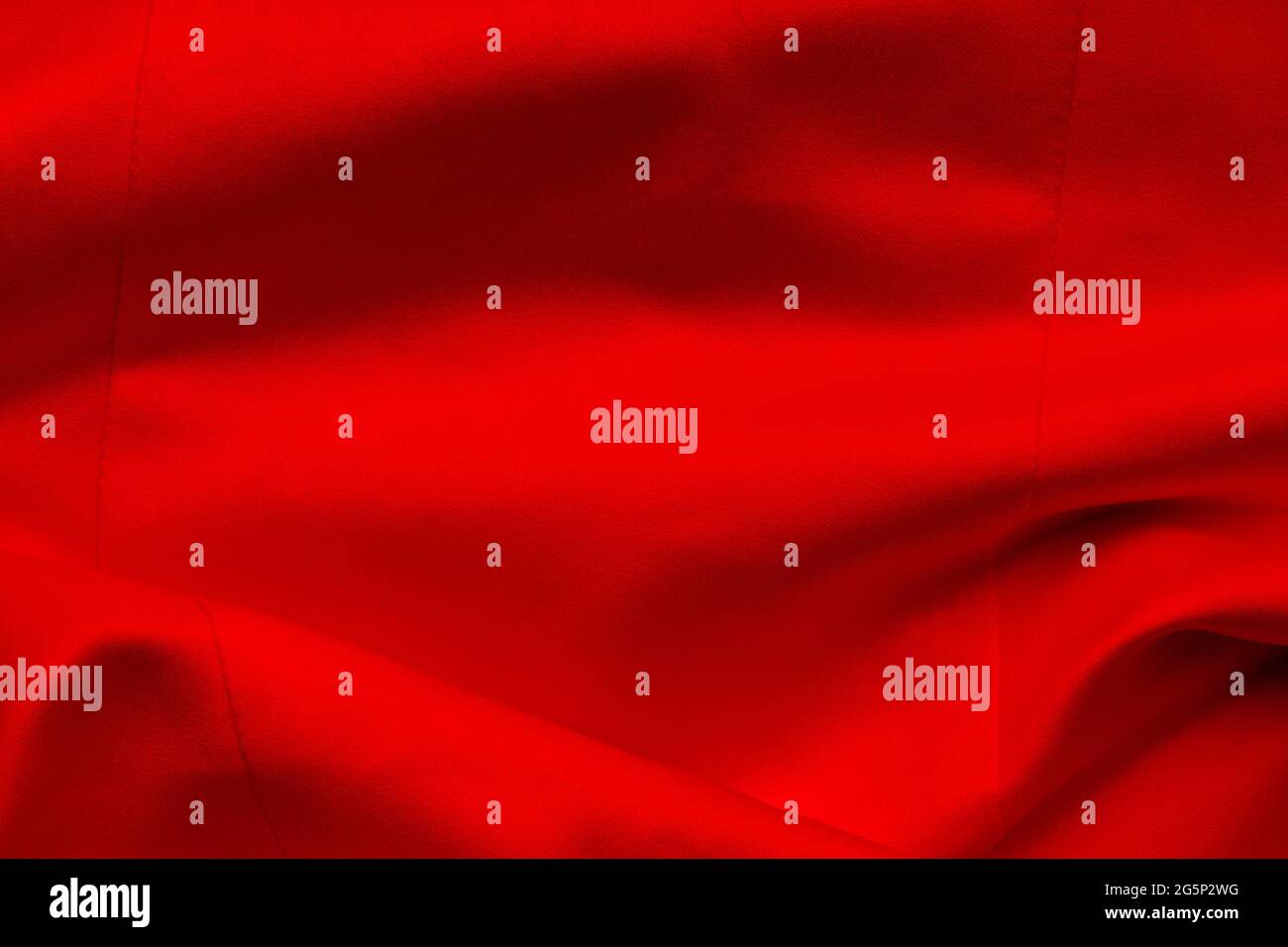 Red wave satin fabric. Bridal wedding dress textile background Stock ...