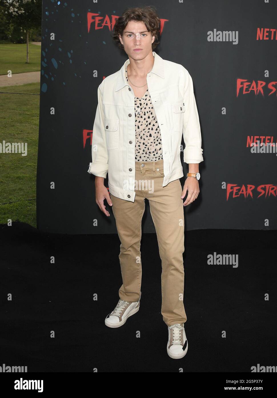 Brandon Spink arrives at the FEAR STREET TRILOGY Premiere held at the ...