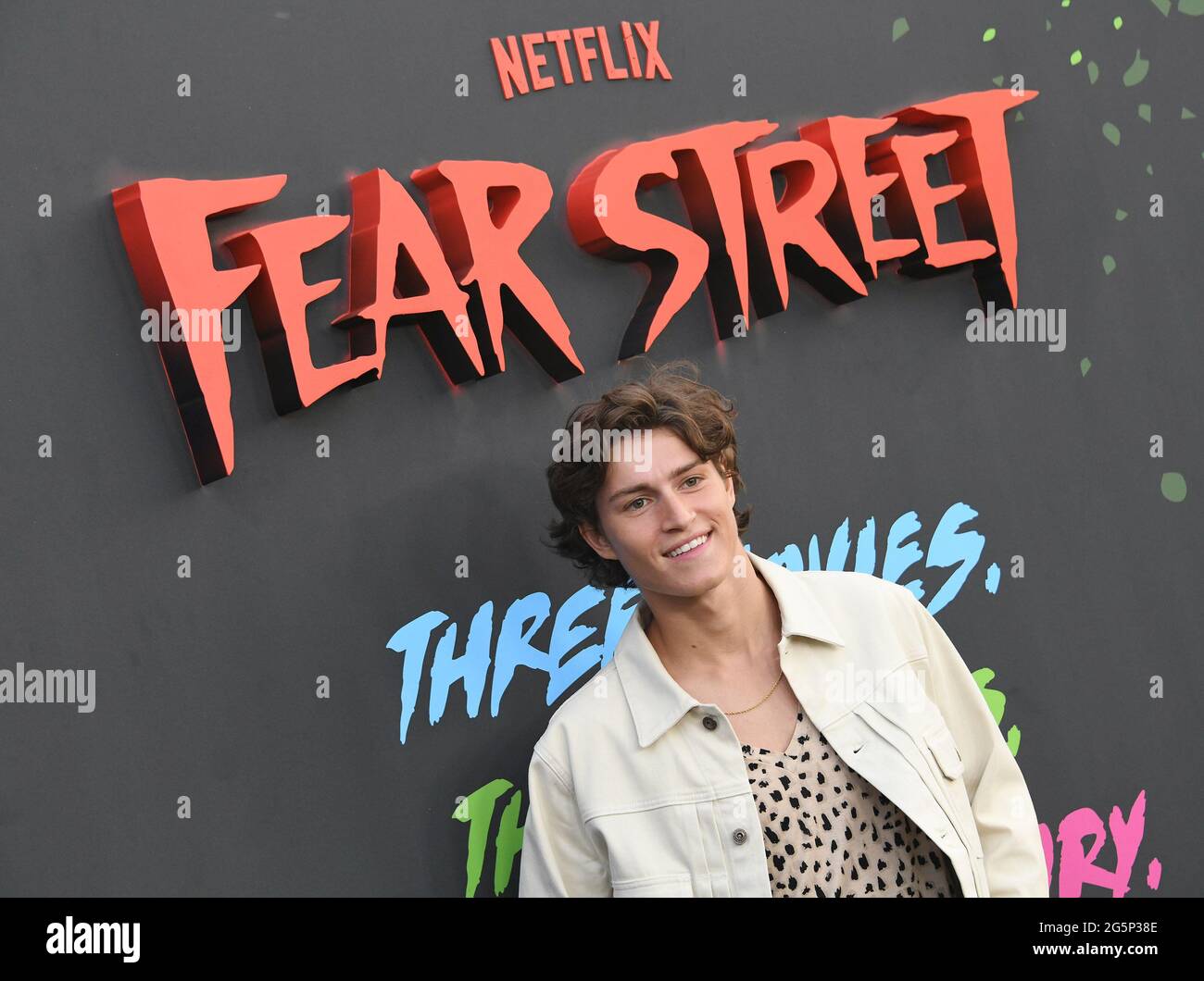 Brandon Spink arrives at the FEAR STREET TRILOGY Premiere held at the ...