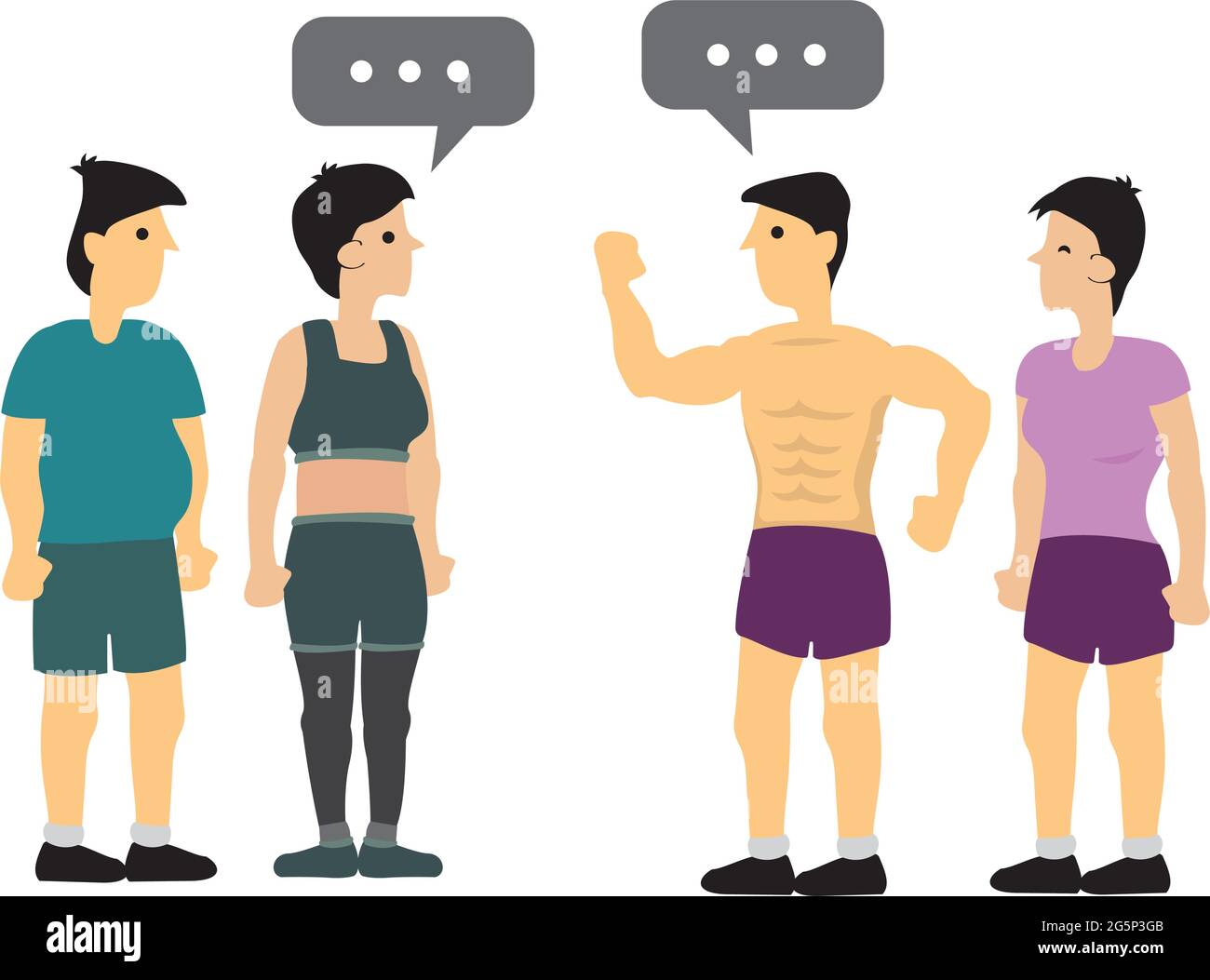 Female gym talking Stock Vector Images - Alamy