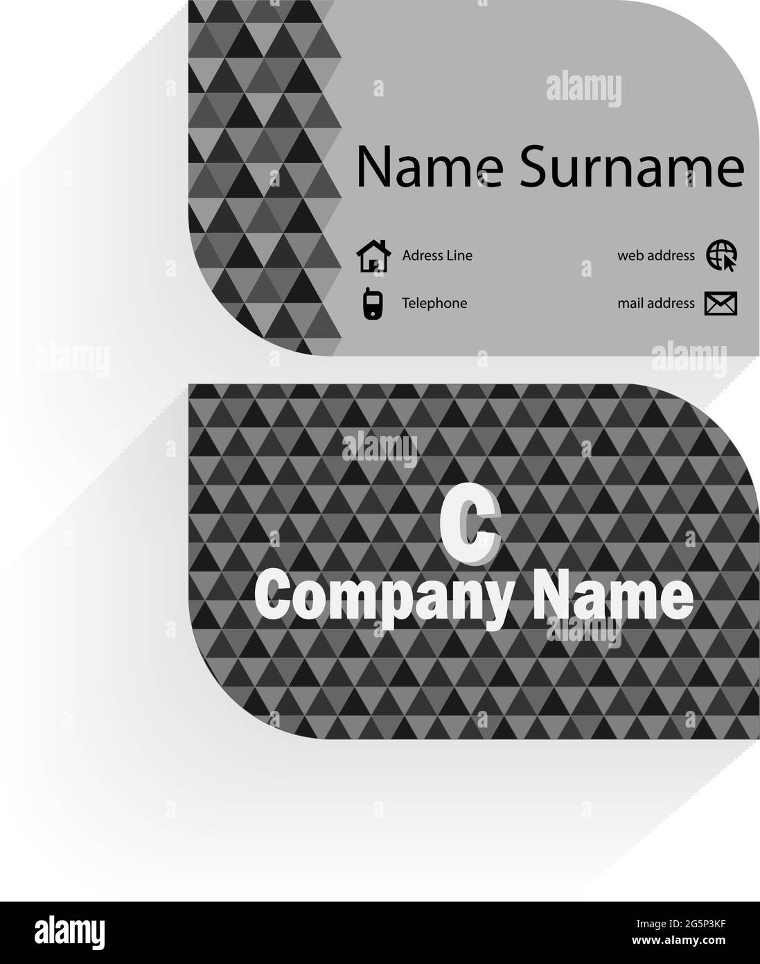 business card design on the isolated white background Stock Vector ...
