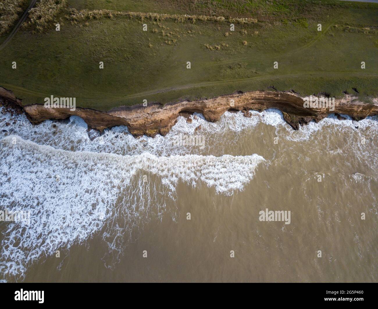 Aerial view of cliffs by the sea Stock Photo - Alamy