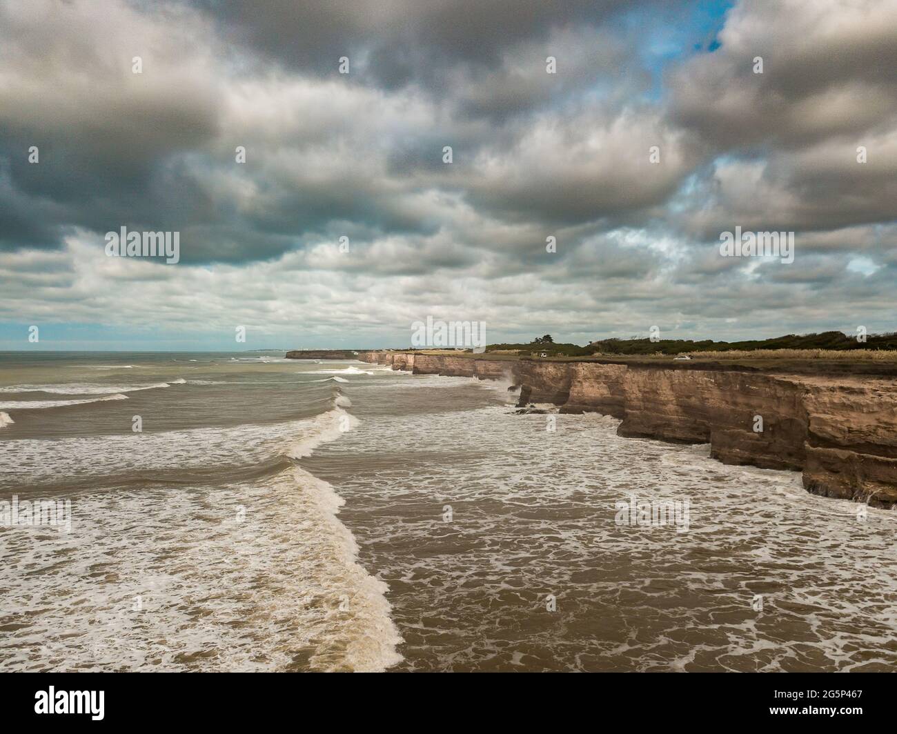 Aerial view of cliffs by the sea Stock Photo - Alamy