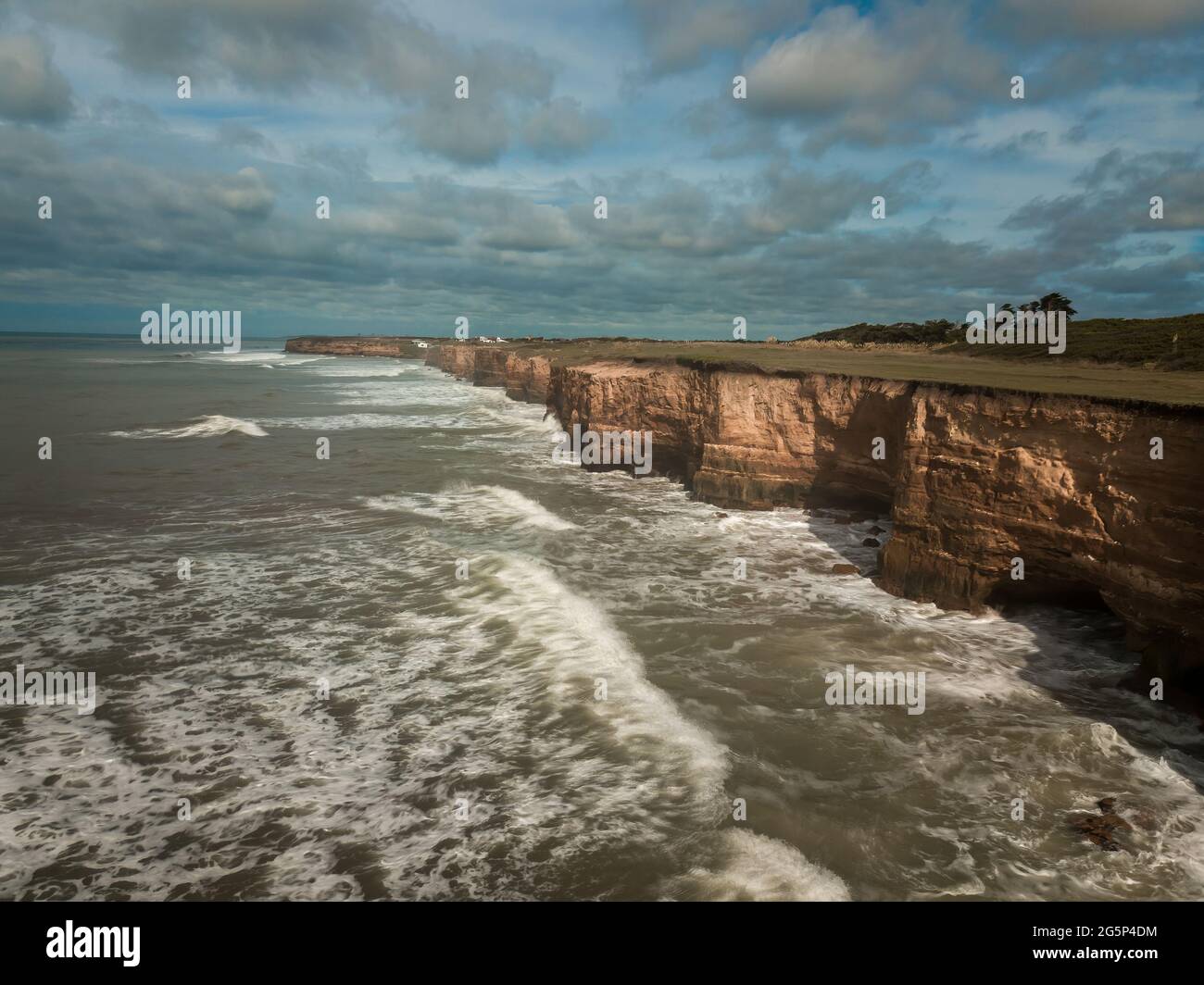 Aerial view of cliffs by the sea Stock Photo - Alamy