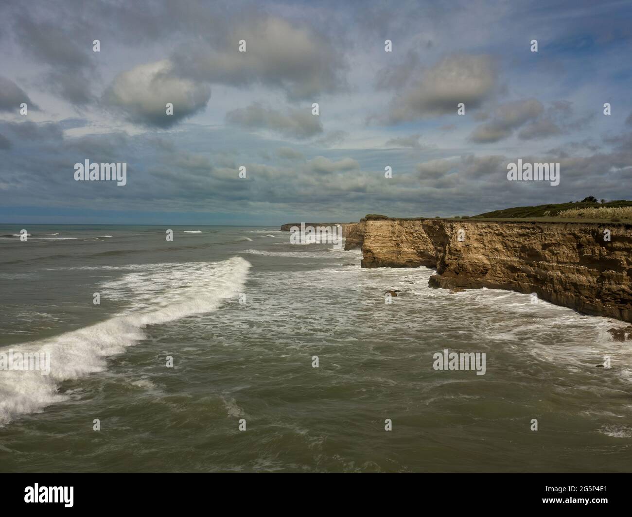 Aerial view of cliffs by the sea Stock Photo - Alamy