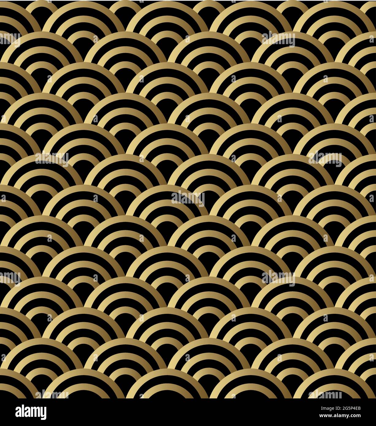 Semi circle pattern vector with black and Gold color Stock Vector Image ...