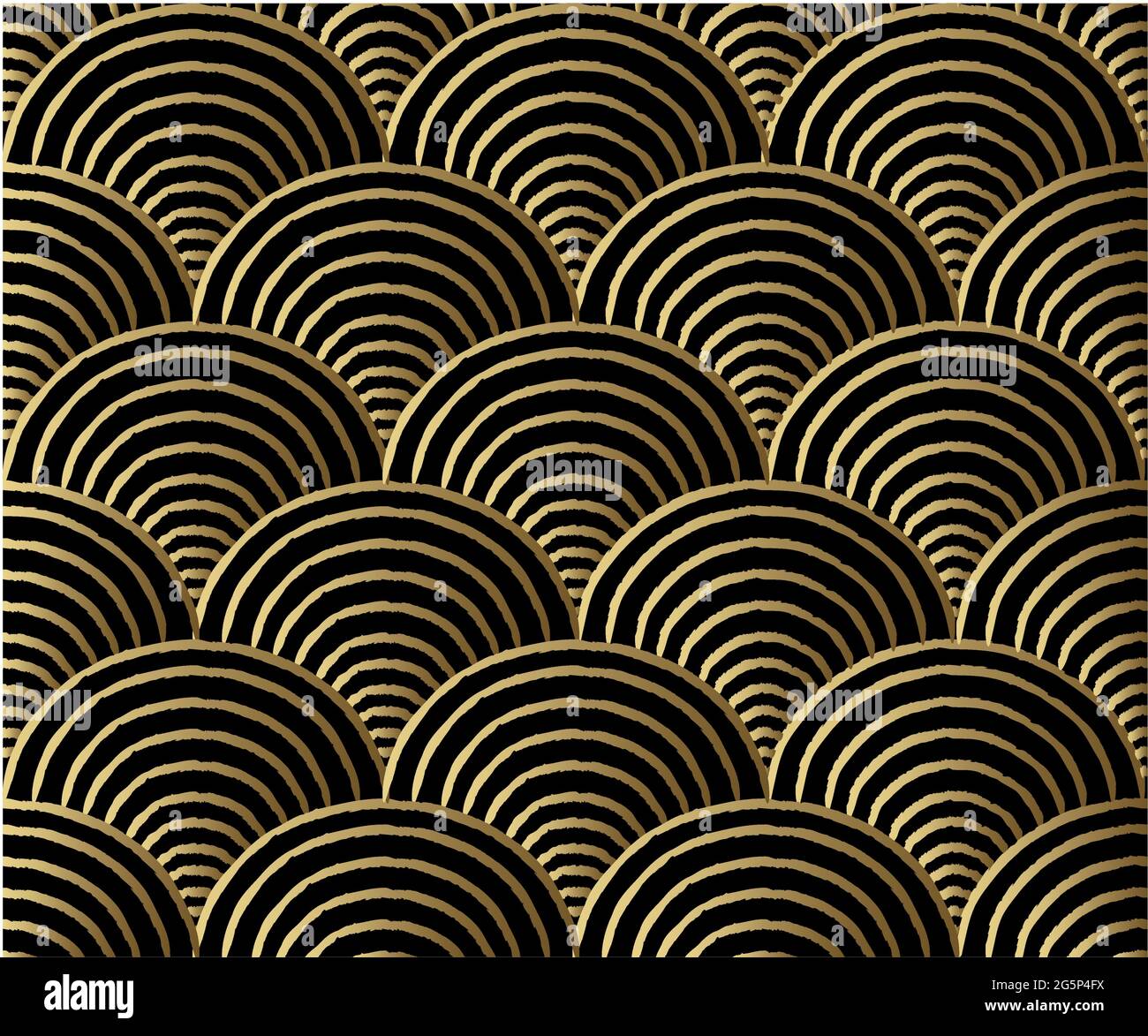 Semi circle pattern vector with black and Gold color Stock Vector Image ...