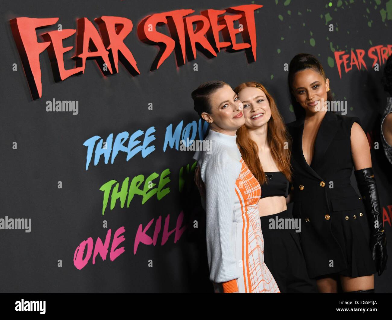 (L-R) Gillian Jacobs, Sadie Sink and Kiana Madeira at the FEAR STREET ...