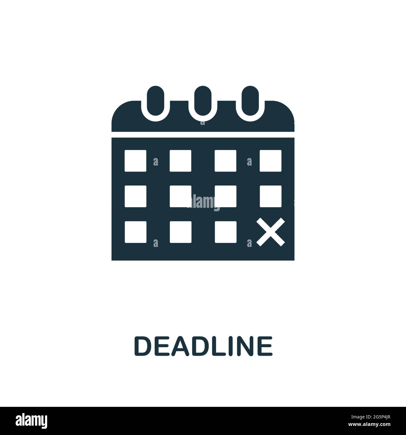 Deadline icon. Simple creative element. Filled monochrome Deadline icon ...