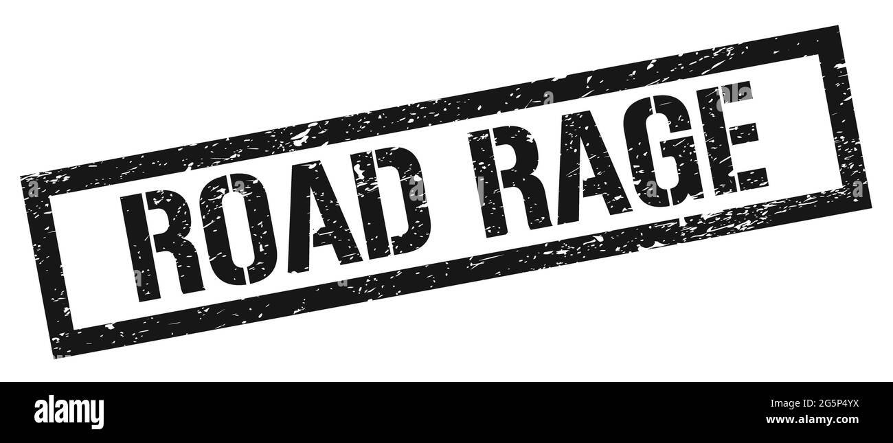 ROAD RAGE black grungy rectangle stamp sign Stock Photo - Alamy