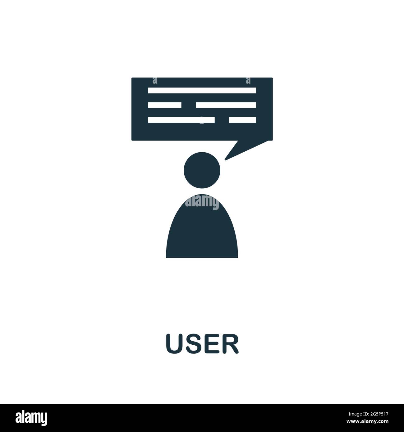 User icon. Simple creative element. Filled monochrome User icon for ...