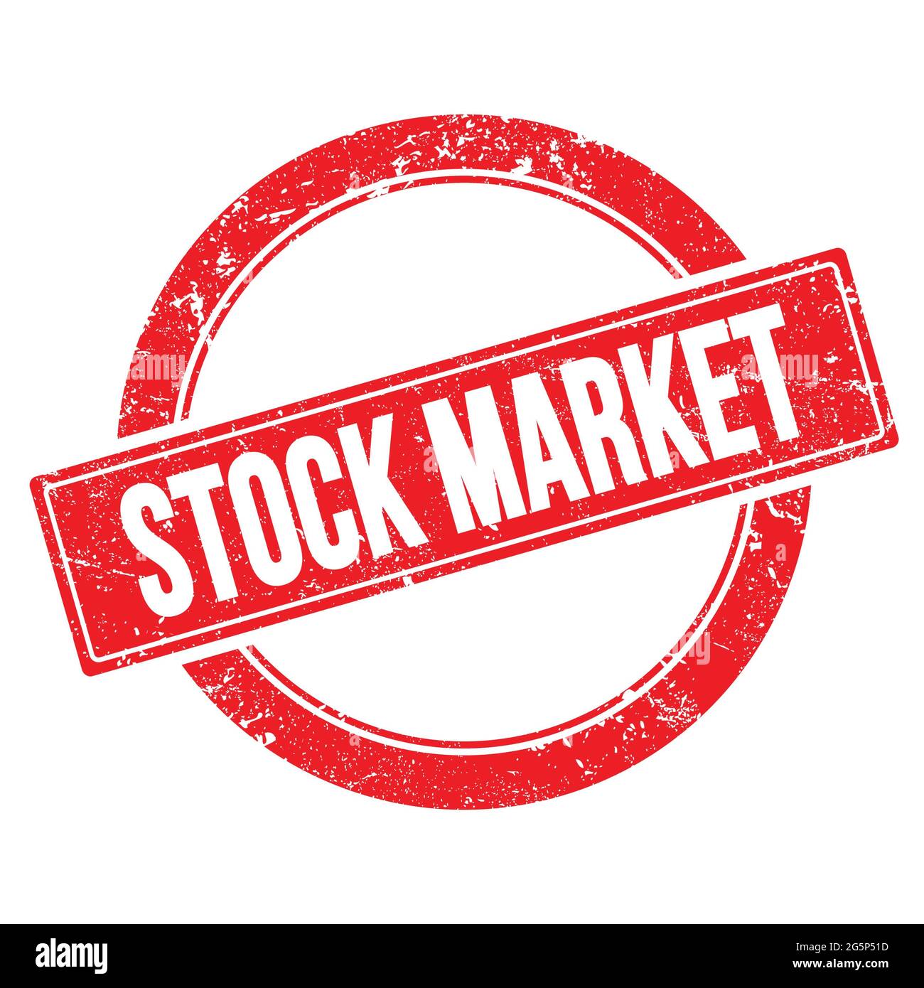 STOCK MARKET text on red grungy round vintage stamp Stock Photo - Alamy