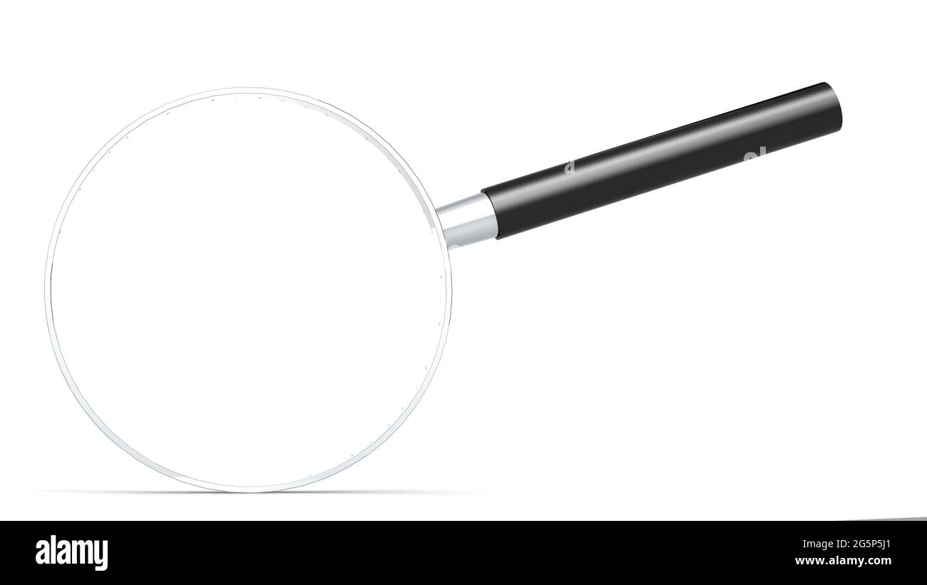 Magnifying glass isolated on white background, 3d rendering Stock Photo ...