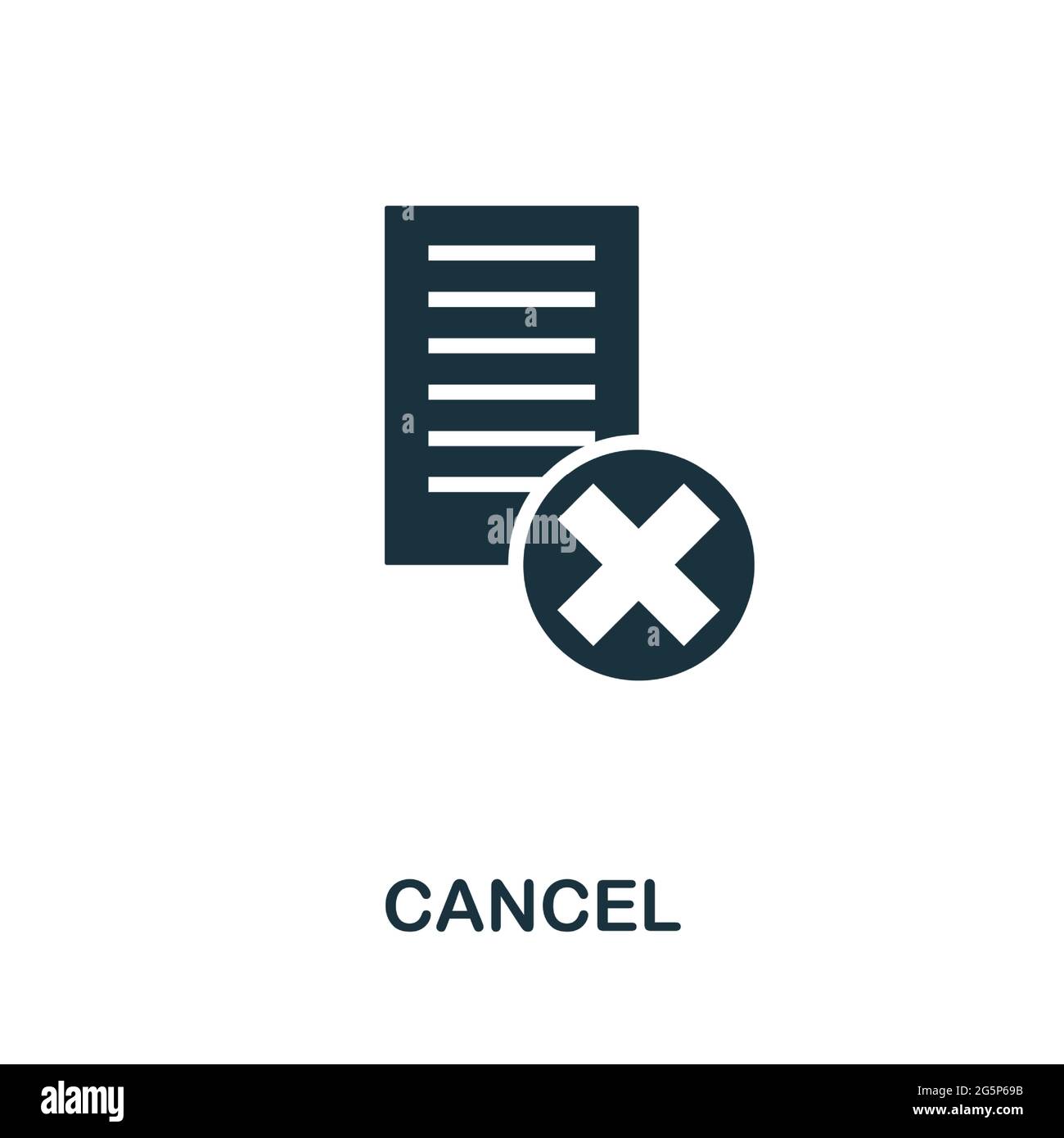 Cancel icon. Simple creative element. Filled monochrome Cancel icon for ...