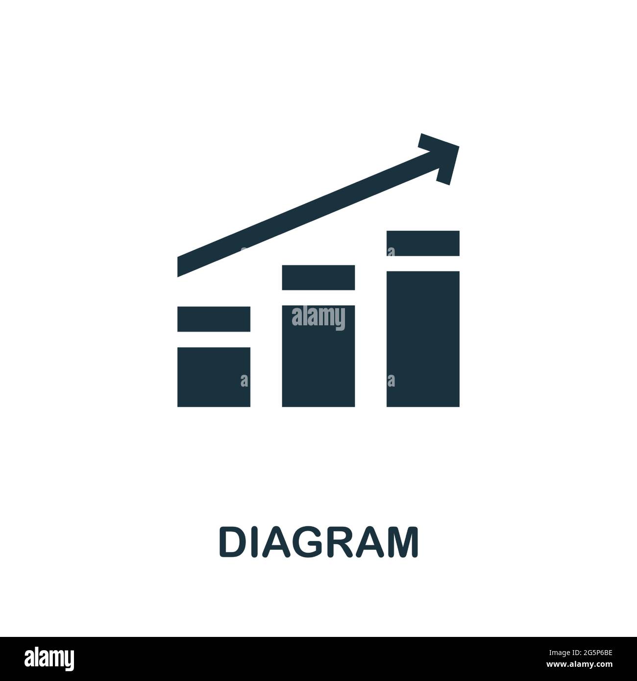 Diagram icon. Simple creative element. Filled monochrome Diagram icon ...