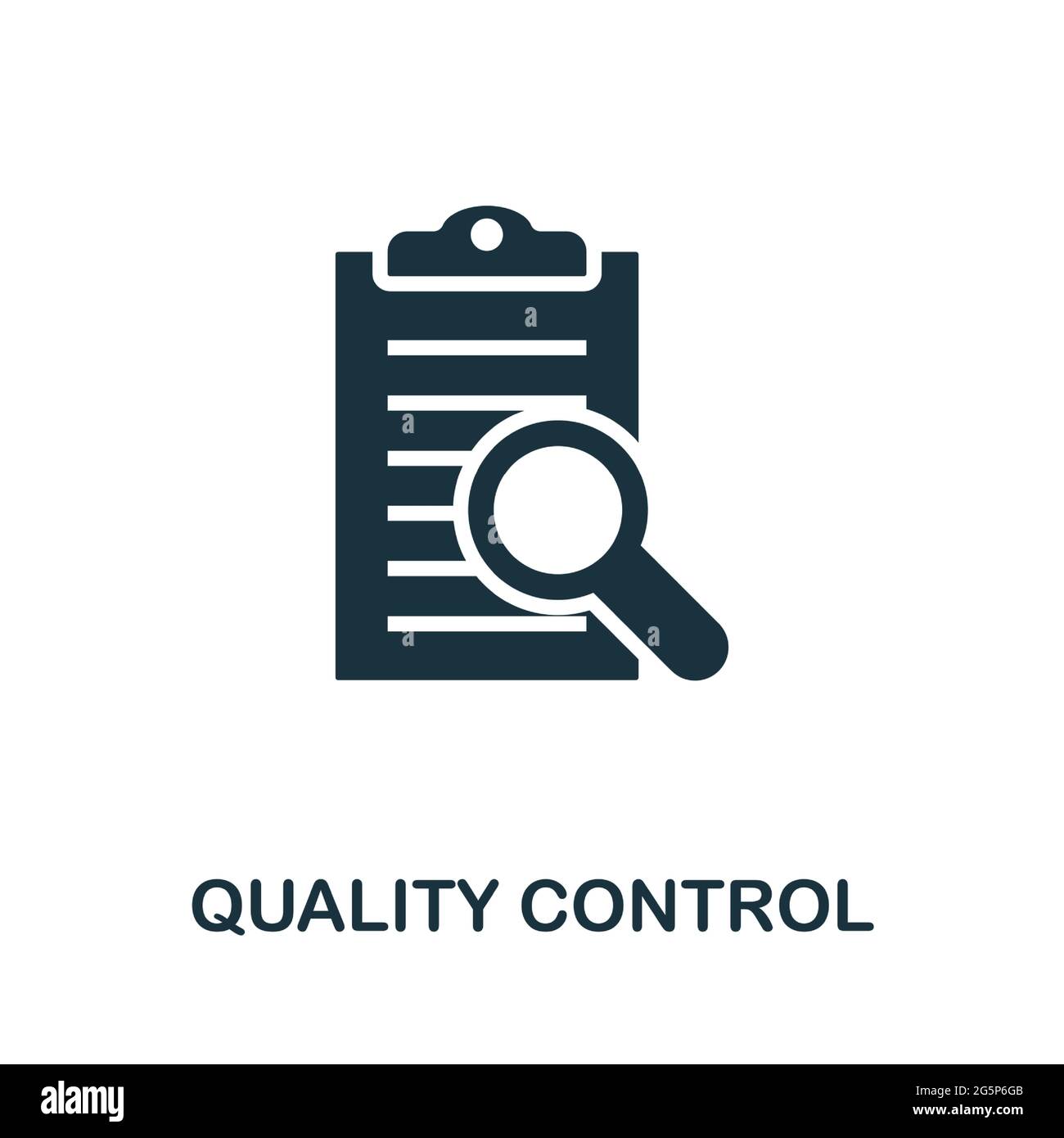 Quality Control icon. Simple creative element. Filled monochrome ...