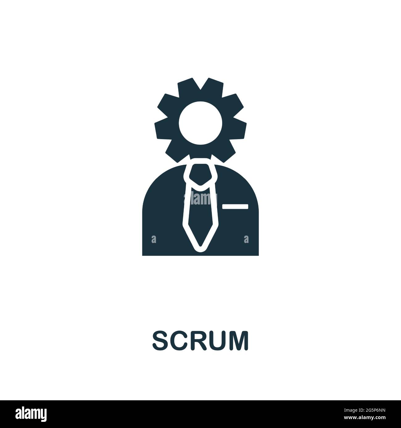 Scrum icon. Simple creative element. Filled monochrome Scrum icon for ...