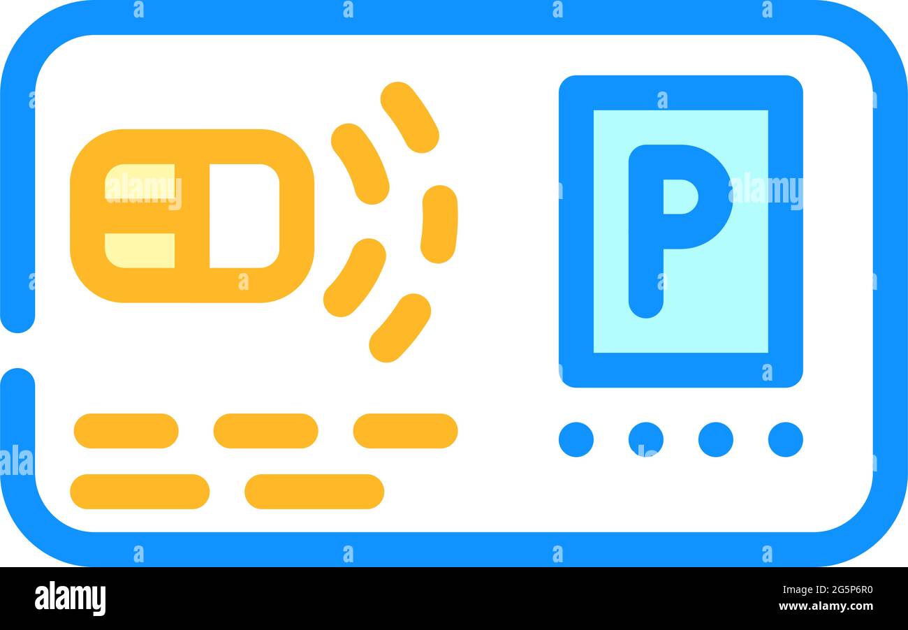 pass card parking color icon vector illustration Stock Vector Image ...