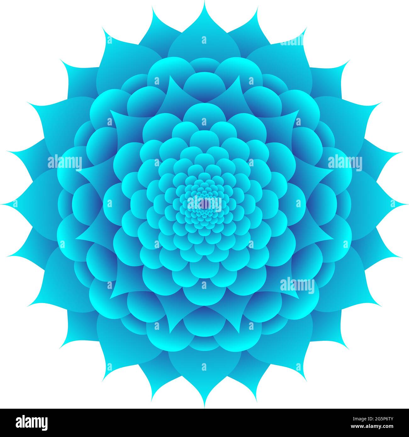 Floral Mandala on the isolated white background. Decorative round ...
