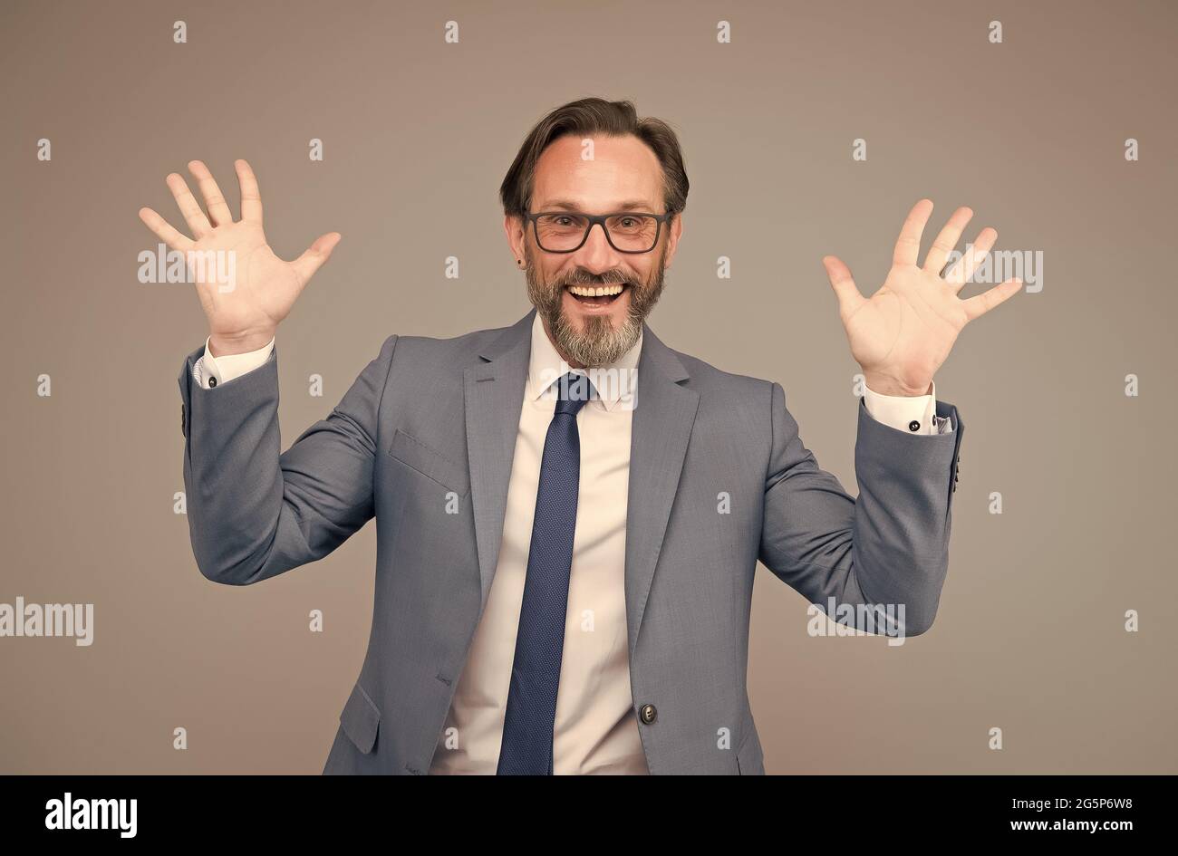 Just kidding with you. Handsome confident businessman. Smart man with ...