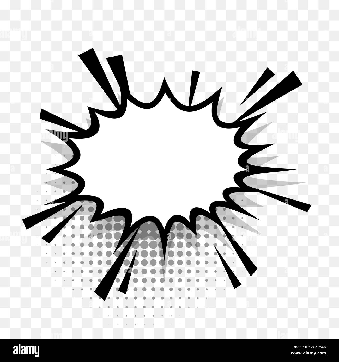 Comics speech bubble for text pop art design. White empty dialog cloud ...