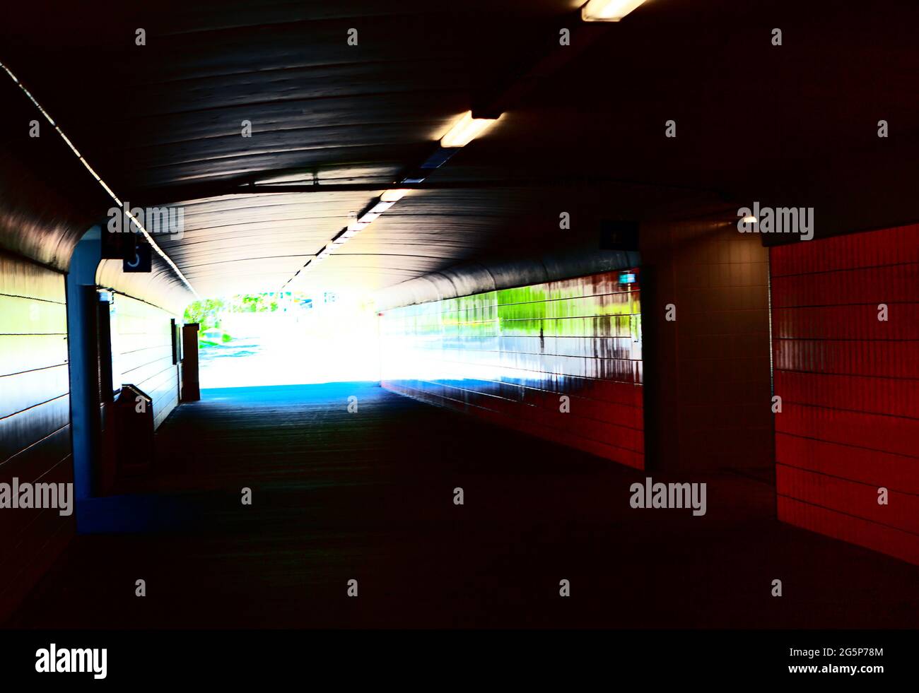 Underground passage from subway . Pedestrian tunnel Stock Photo - Alamy