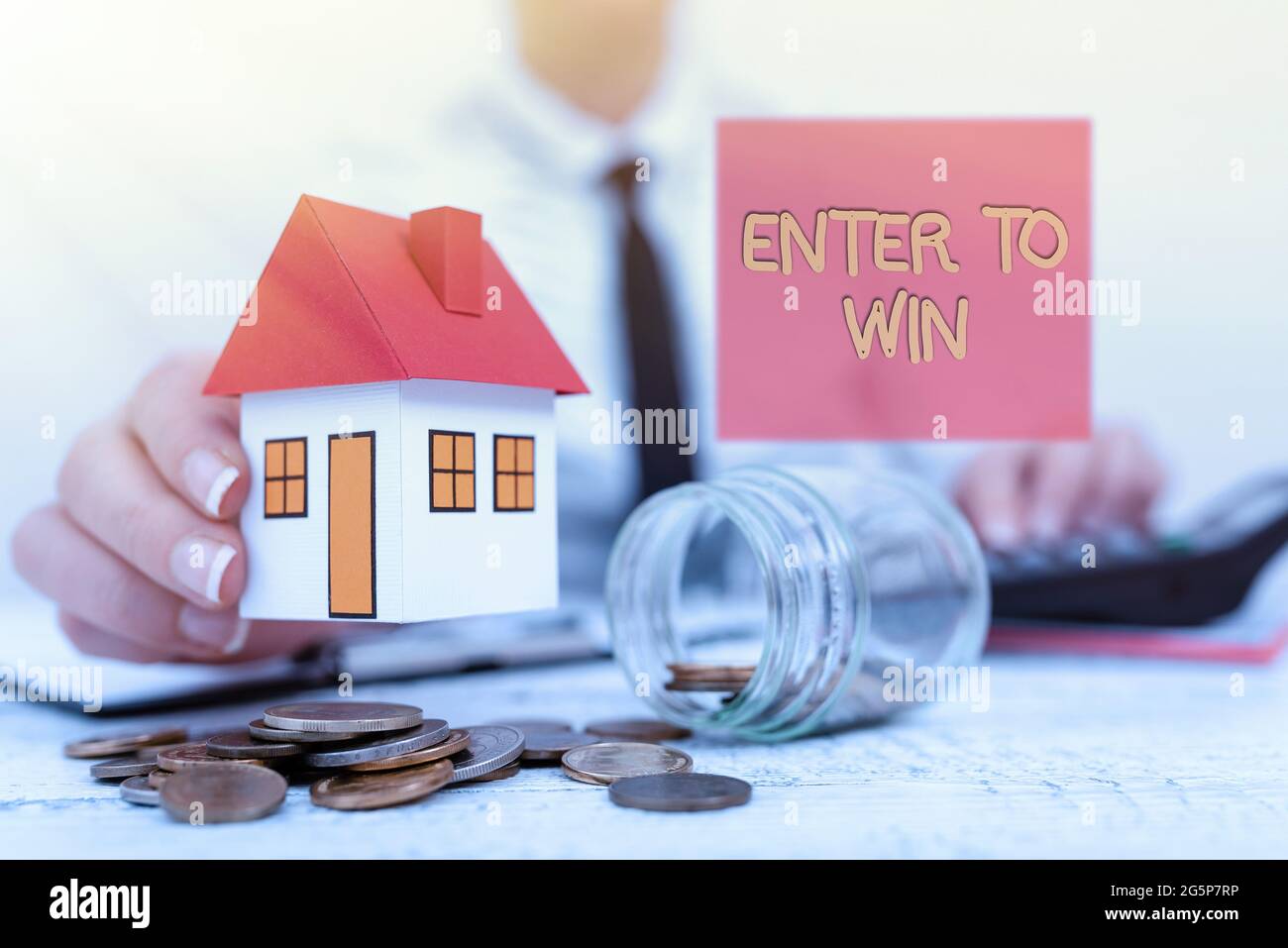 Conceptual display Enter To Win. Business overview exchanging something ...
