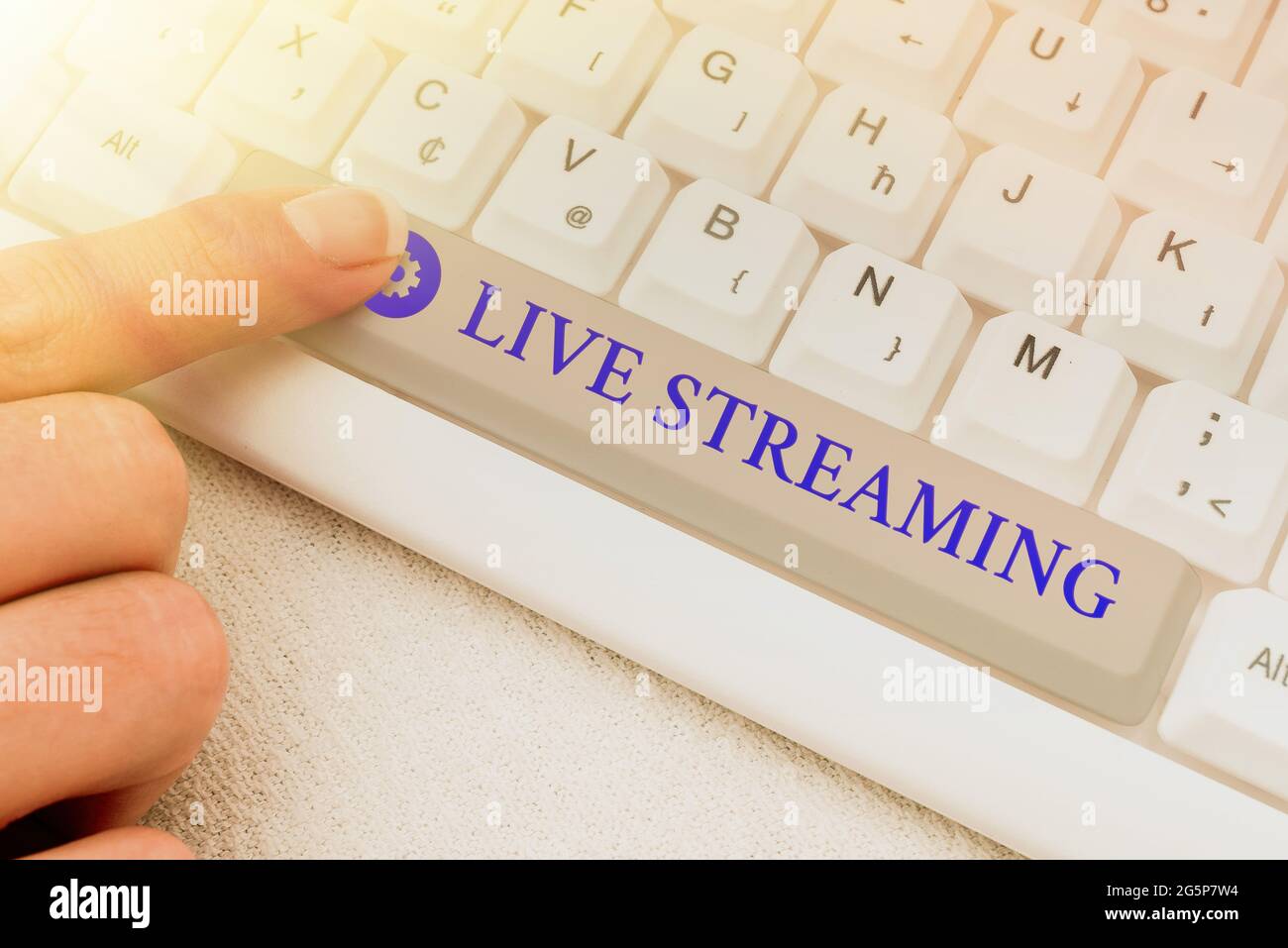 Hand writing sign Live Streaming. Word Written on displaying audio or ... Hand writing sign Live Streaming. Word Written on displaying audio or ...