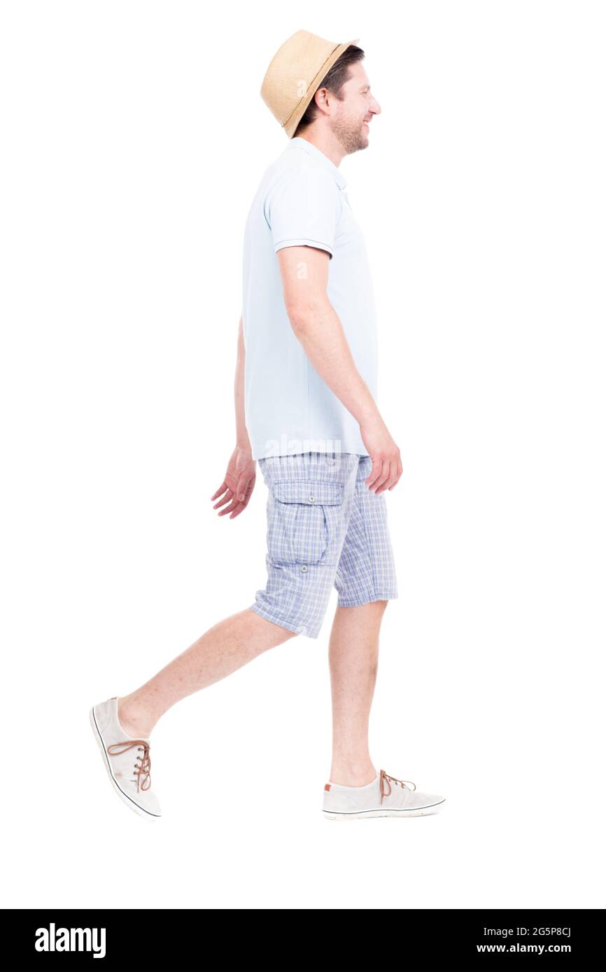 Man walking side view Cut Out Stock Images & Pictures - Alamy