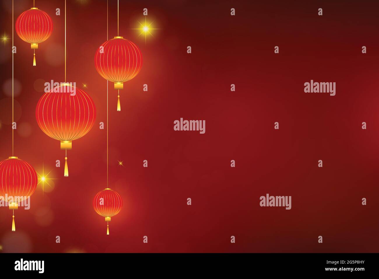 Paper lanterns hanging on Stock Vector Images - Alamy