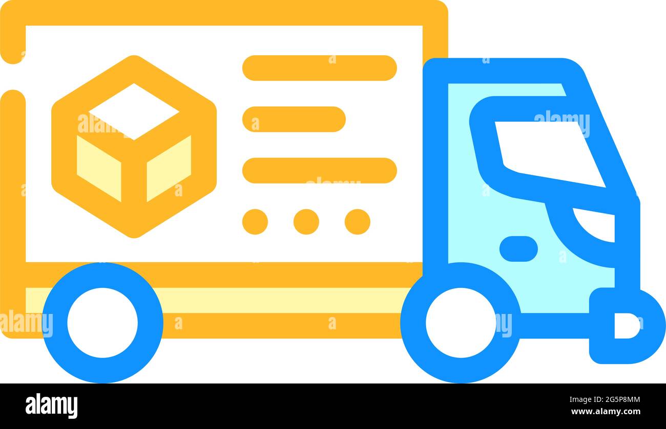 delivery truck production color icon vector illustration Stock Vector ...