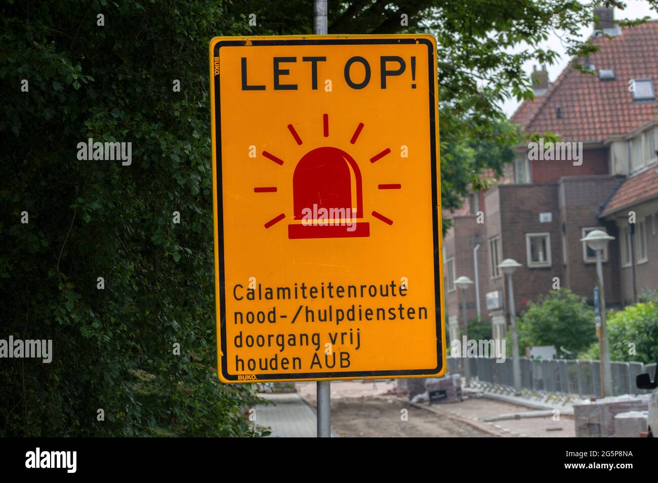 Warning Sign Keep Entrance Open For Emergency Units At Amsterdam The ...