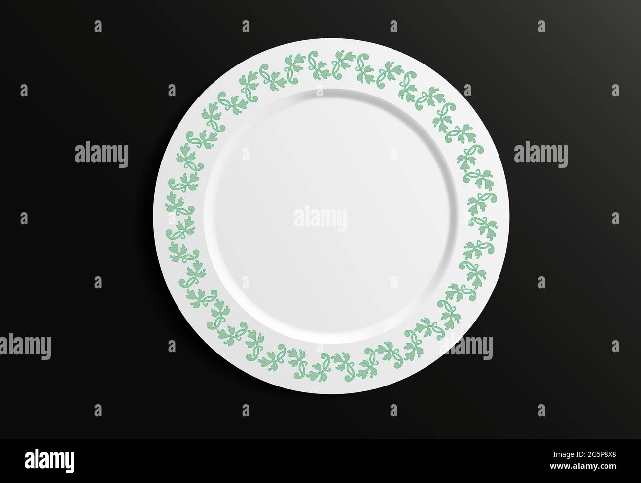 Decorative plate template Mandala Ornament and round frame. Vector ...