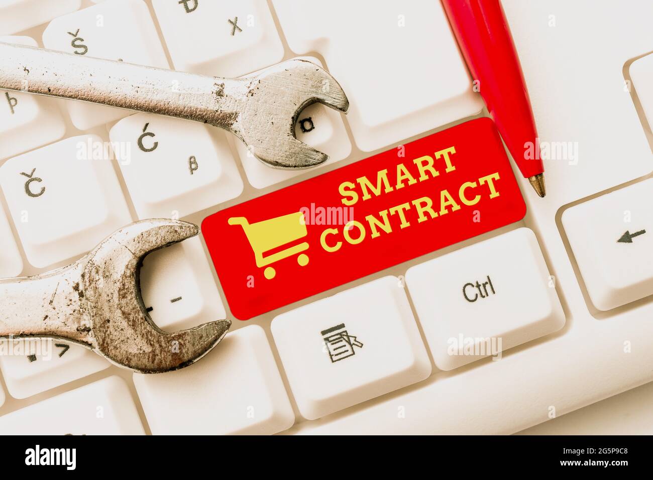 Inspiration showing sign Smart Contract. Word Written on digital ...